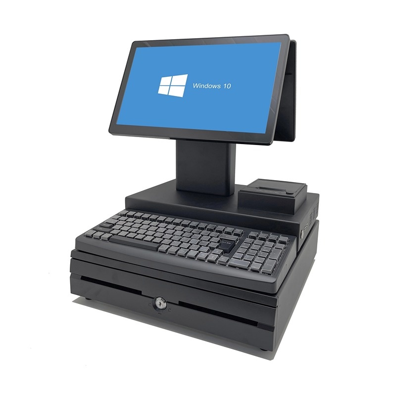 Supermarket dual screen POS billing systems