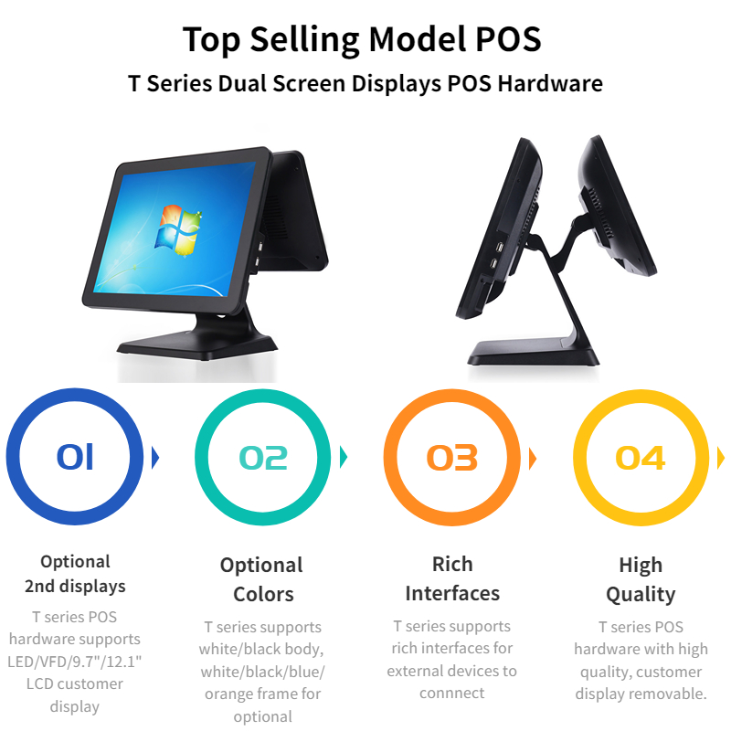 High quality dual screen POS system--T series POS machine